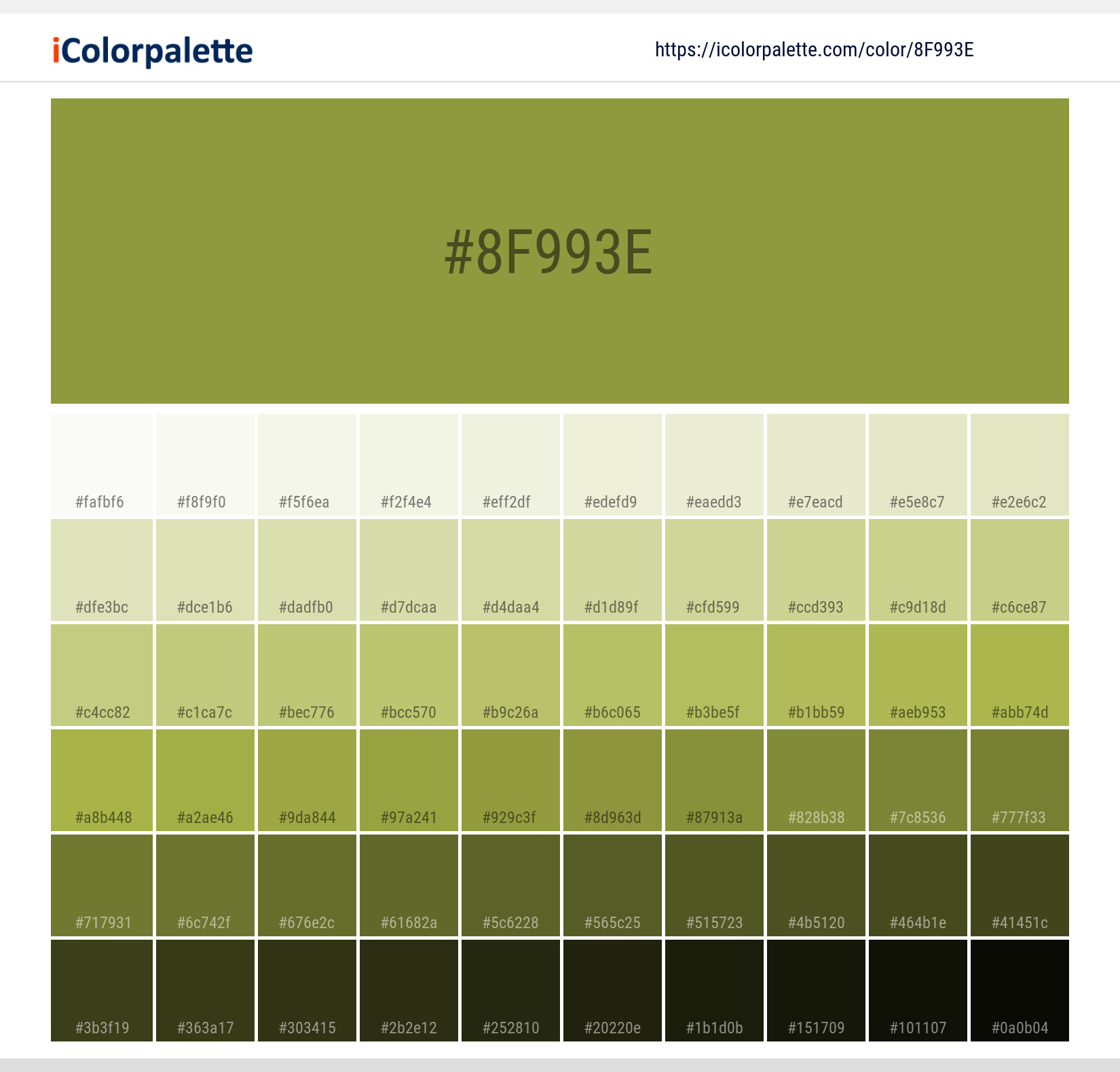 Pantone 7495 C Color | Hex color Code #8F993E information | Hsl | Rgb ...