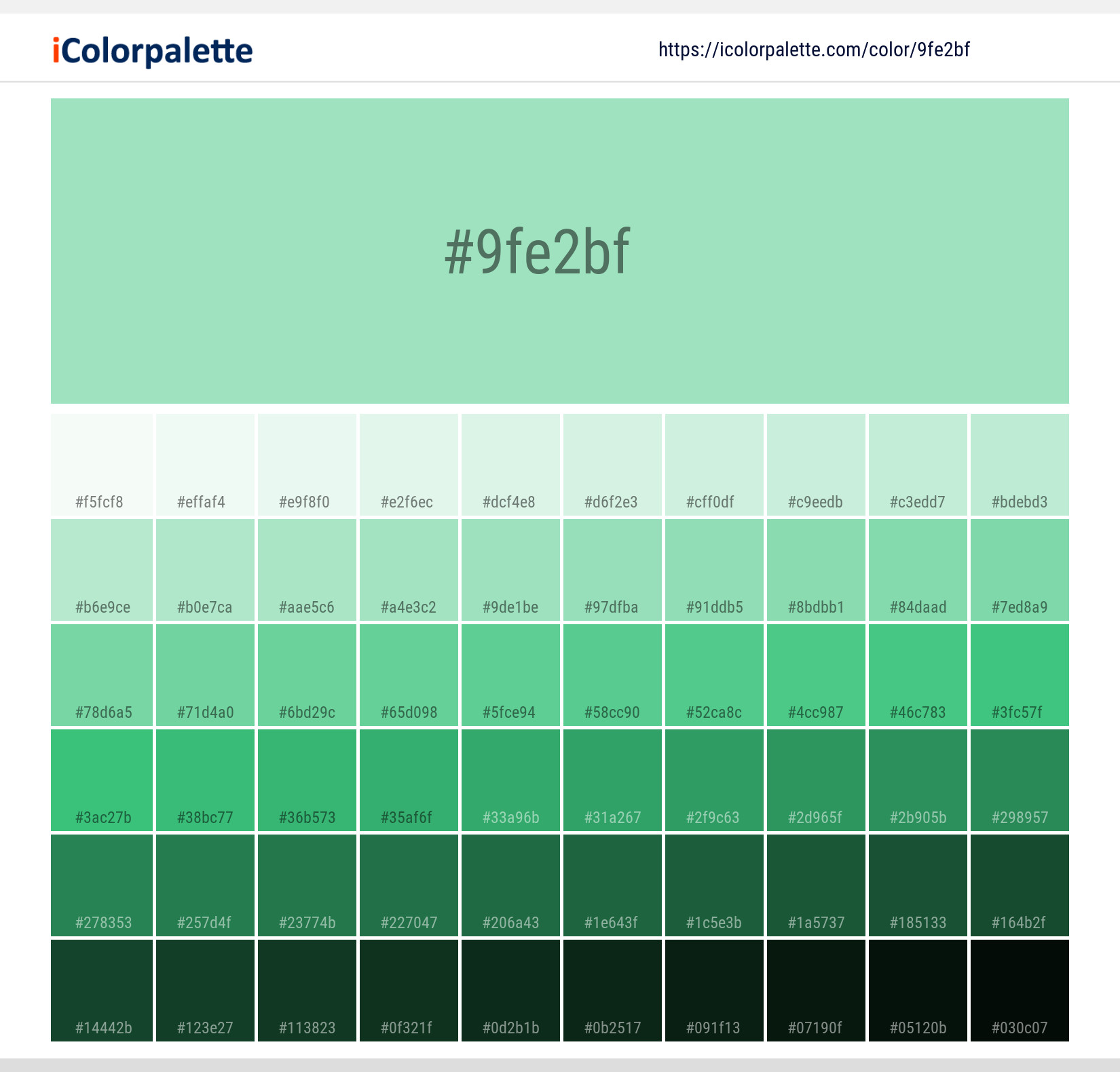 Bright Sea Green Color | 9fe2bf information | Hsl | Rgb | Pantone
