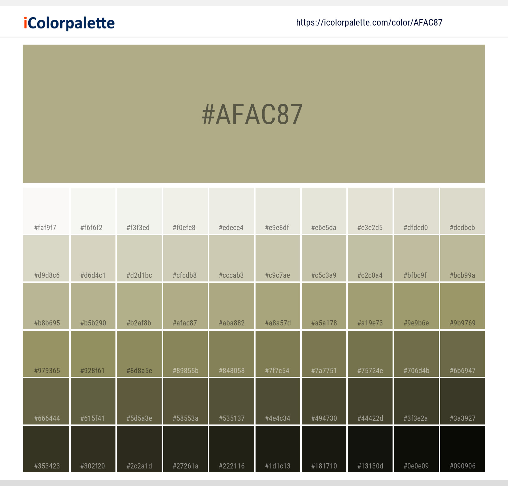 Pantone 15 0318 Tpg Sage Green Color Hex Color Code AFAC87 