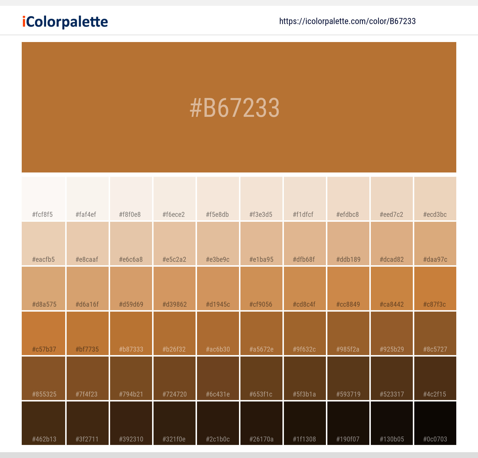 Hex Color #b67233 | Printing Match PANTONE 7572 C | Color conversion ...