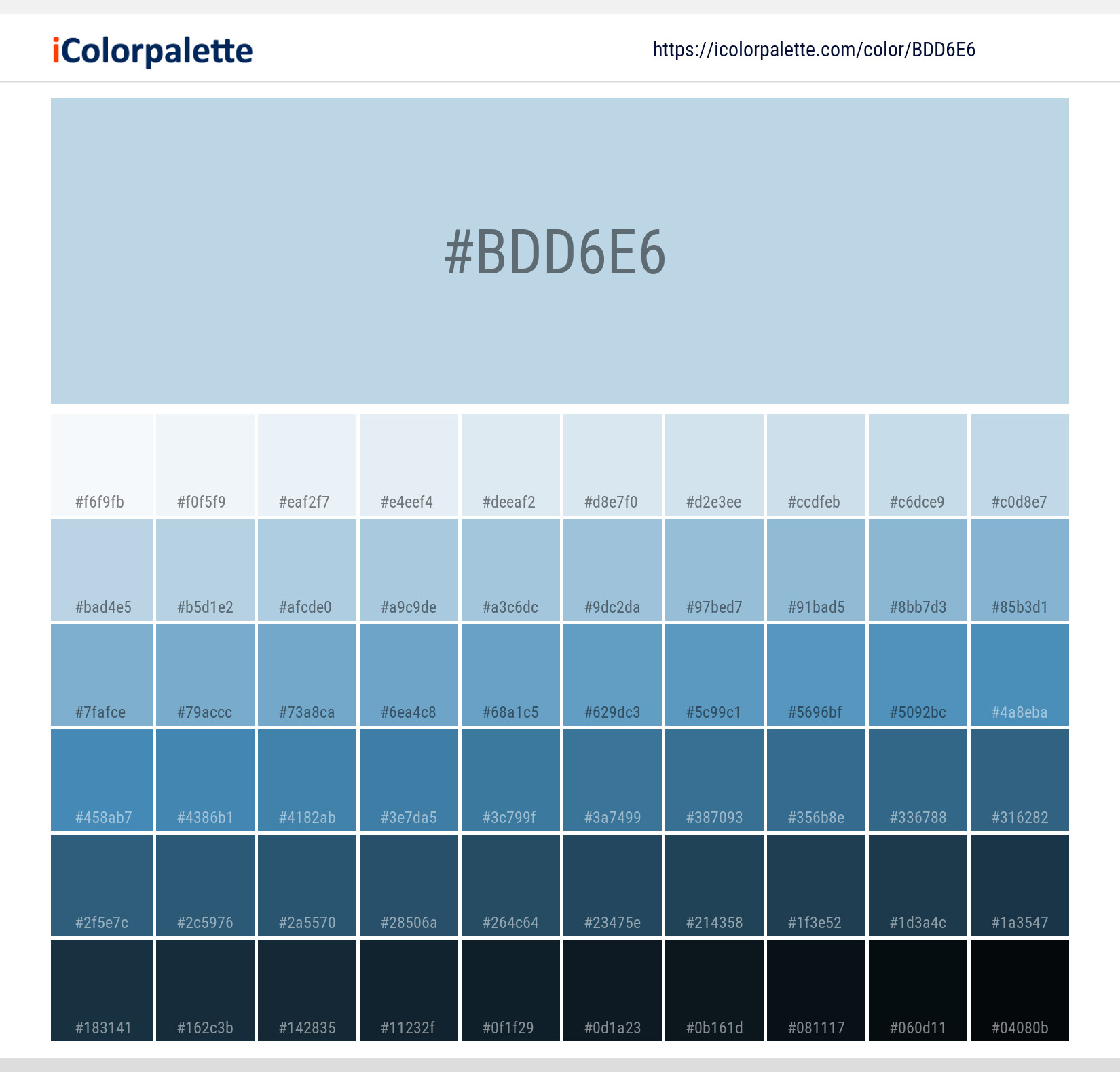 Hex Color #bdd6e6 | Pantone PANTONE 544 C | Hsl | Rgb