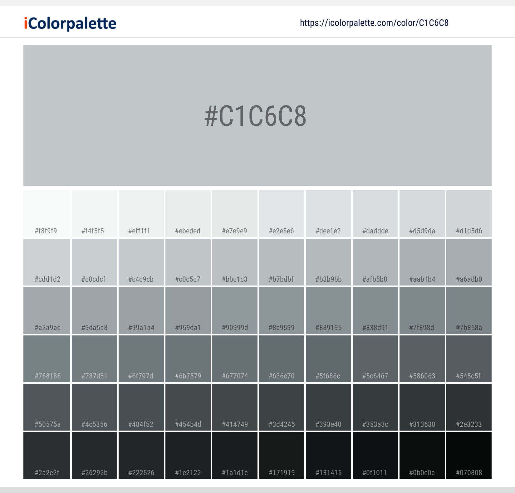 Pantone 428 C Color | Hex color Code #C1C6C8 information | Hsl | Rgb | Pantone