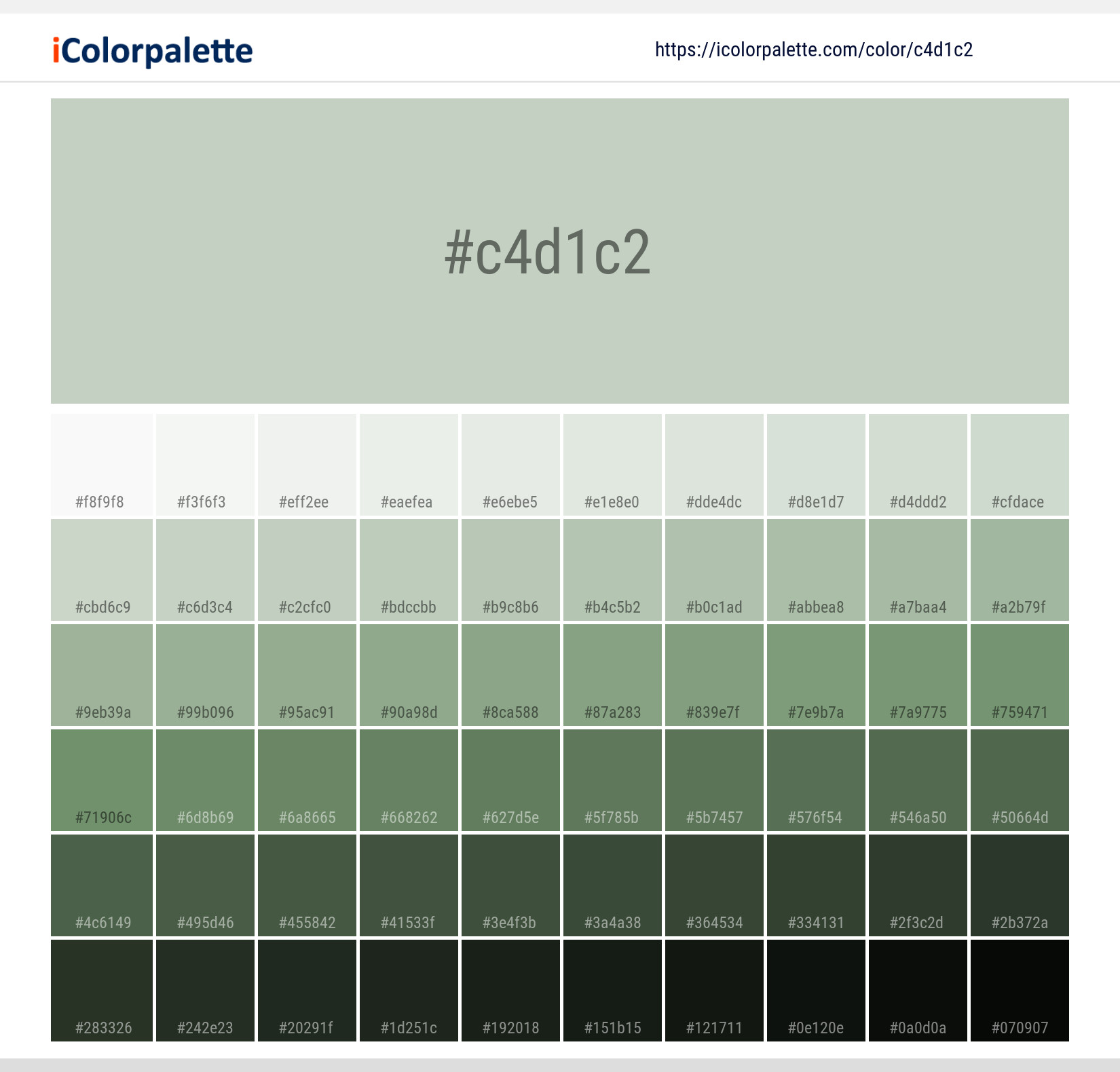 Pantone 13-0107 Tcx Dewkist Color | Hex color Code #C4D1C2 information ... Pantone 13-0107 Tcx Dewkist Color | Hex color Code #C4D1C2 information ...