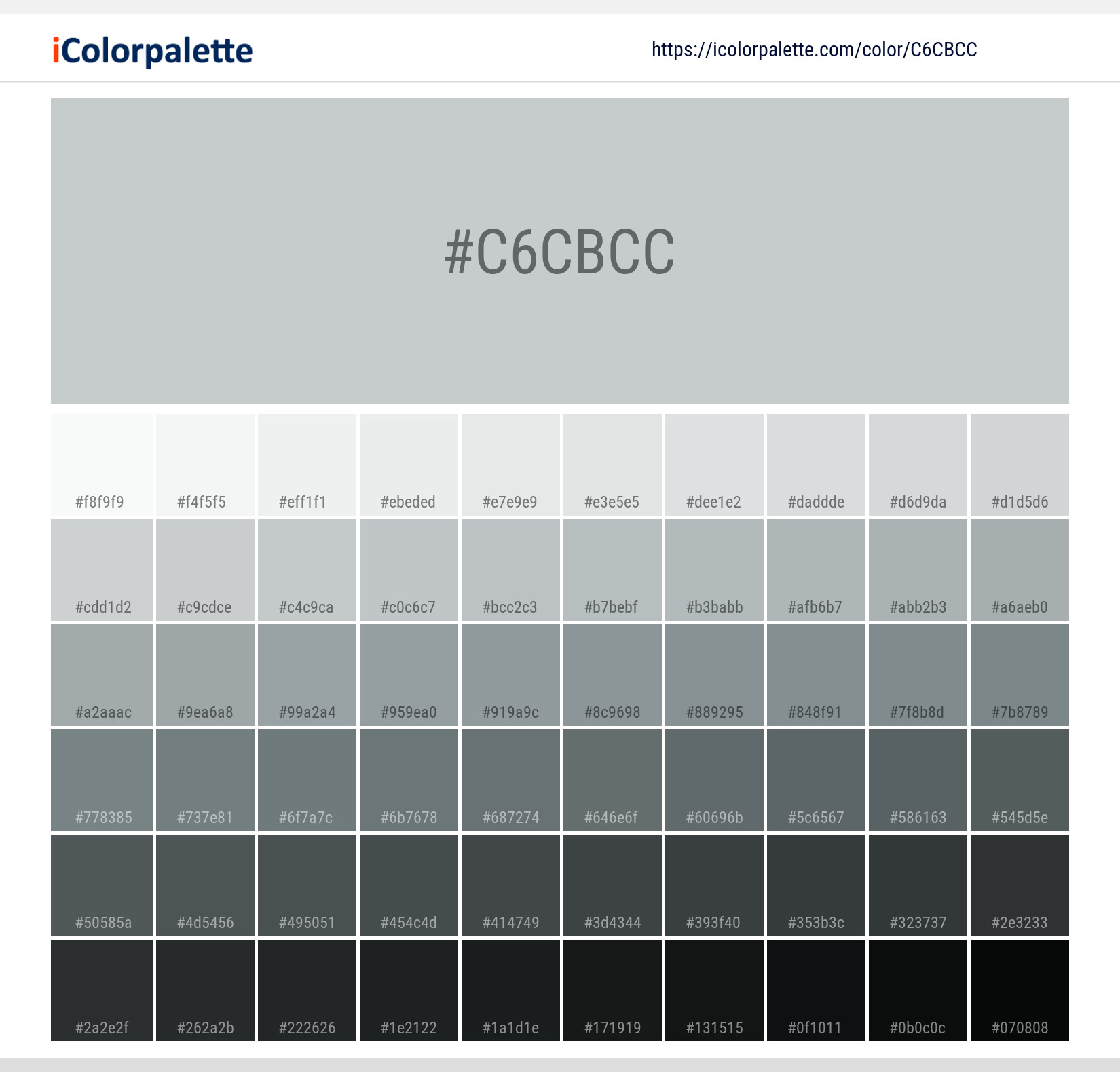 Pantone 14-4102 Tpx Glacier Gray Color | Hex color Code #c6cbcc ...