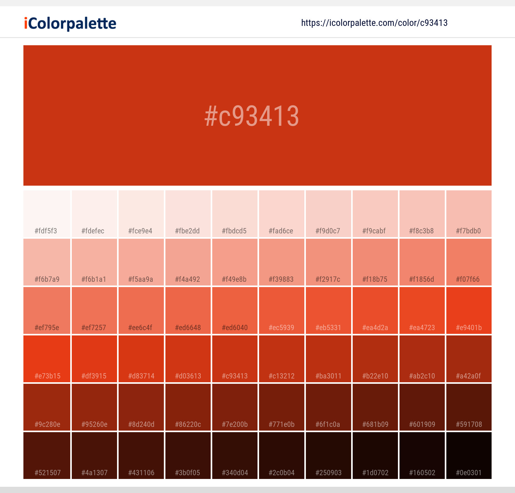 Harley Davidson Orange Color | c93413 information | Hsl | Rgb | Pantone