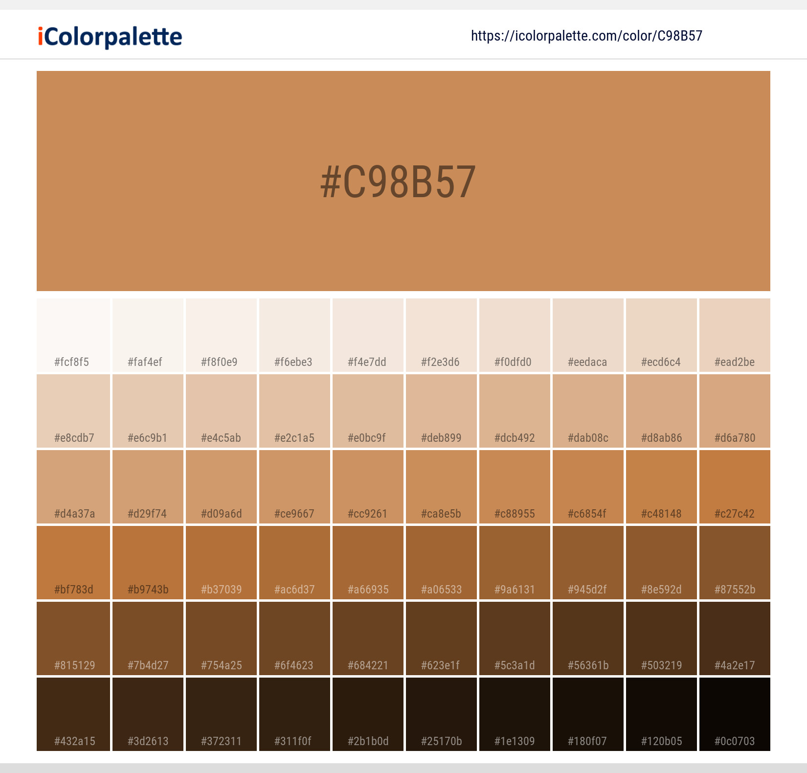 Maple Syrup Brown (similar) Color | c98b57 | Printing Match PANTONE 688 ...