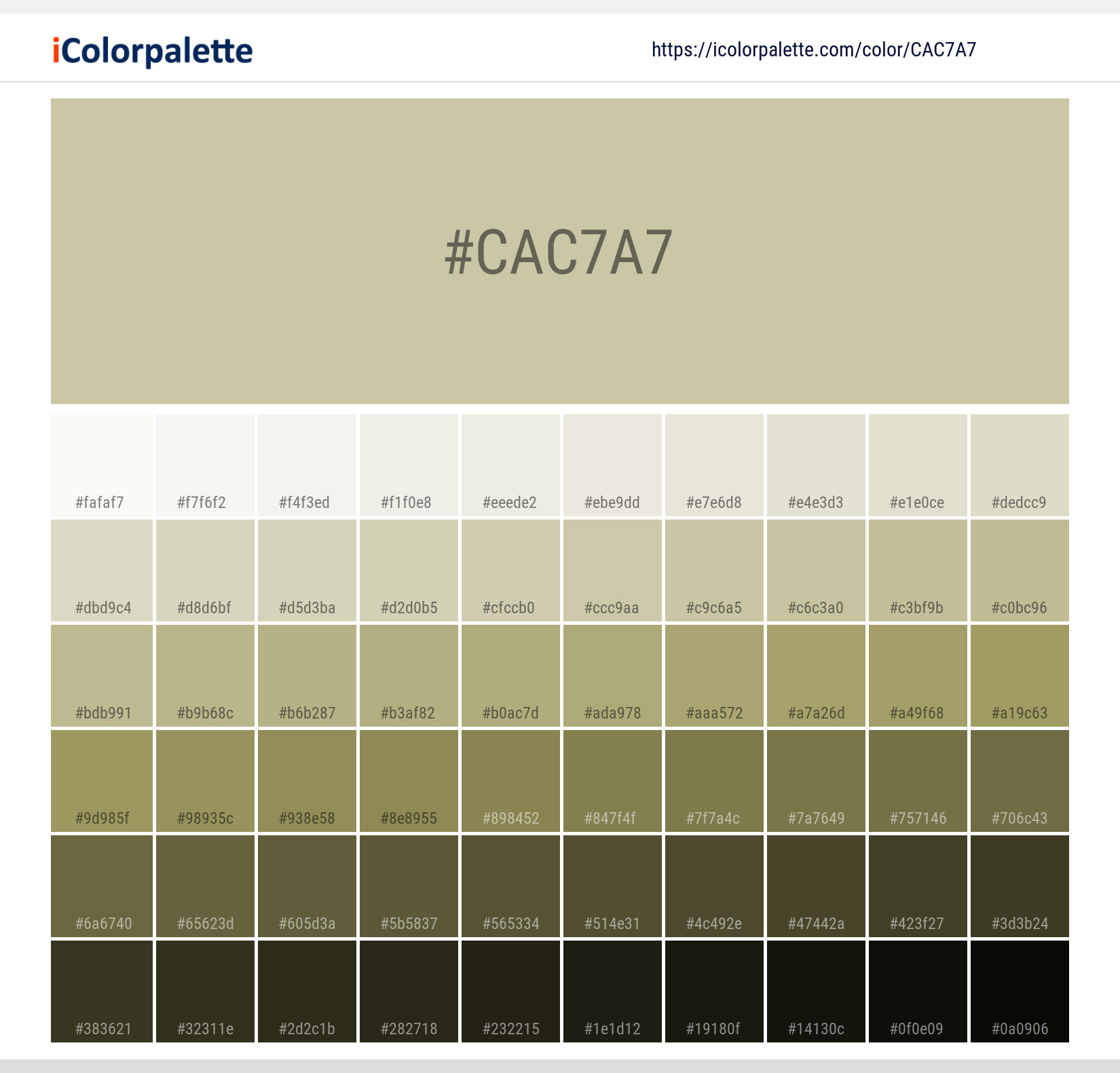 Pantone 454 C Color | Hex color Code #CAC7A7 information | Hsl | Rgb ...