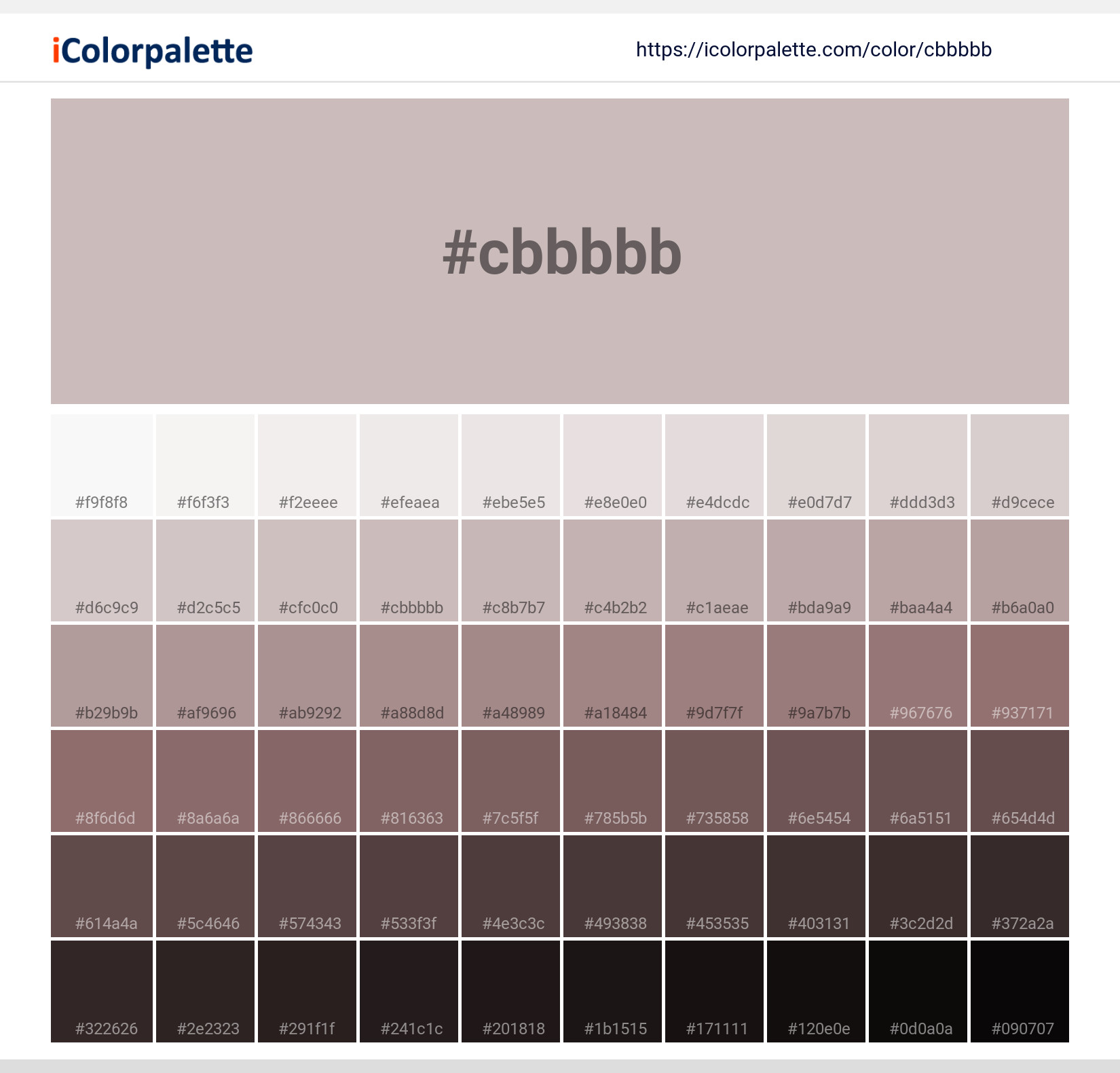 Silentropae Cloud (similar) Color | cbbbbb information | Hsl | Rgb ...