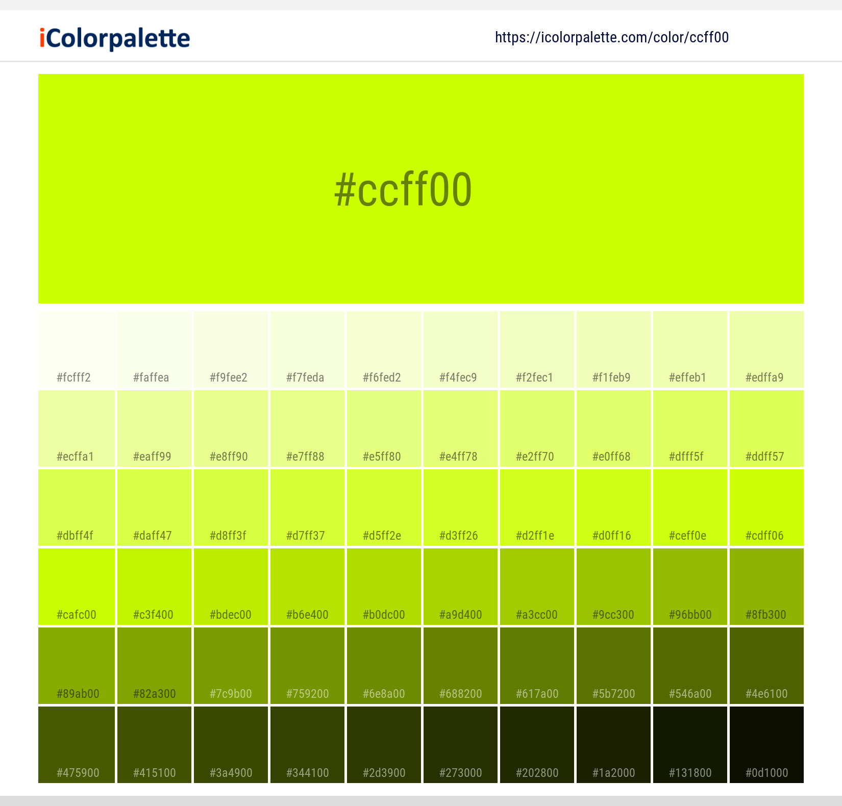 Electric Lime Color Ccff00 Information Hsl Rgb Pantone electric-lime-color-ccff00-information-hsl-rgb-pantone