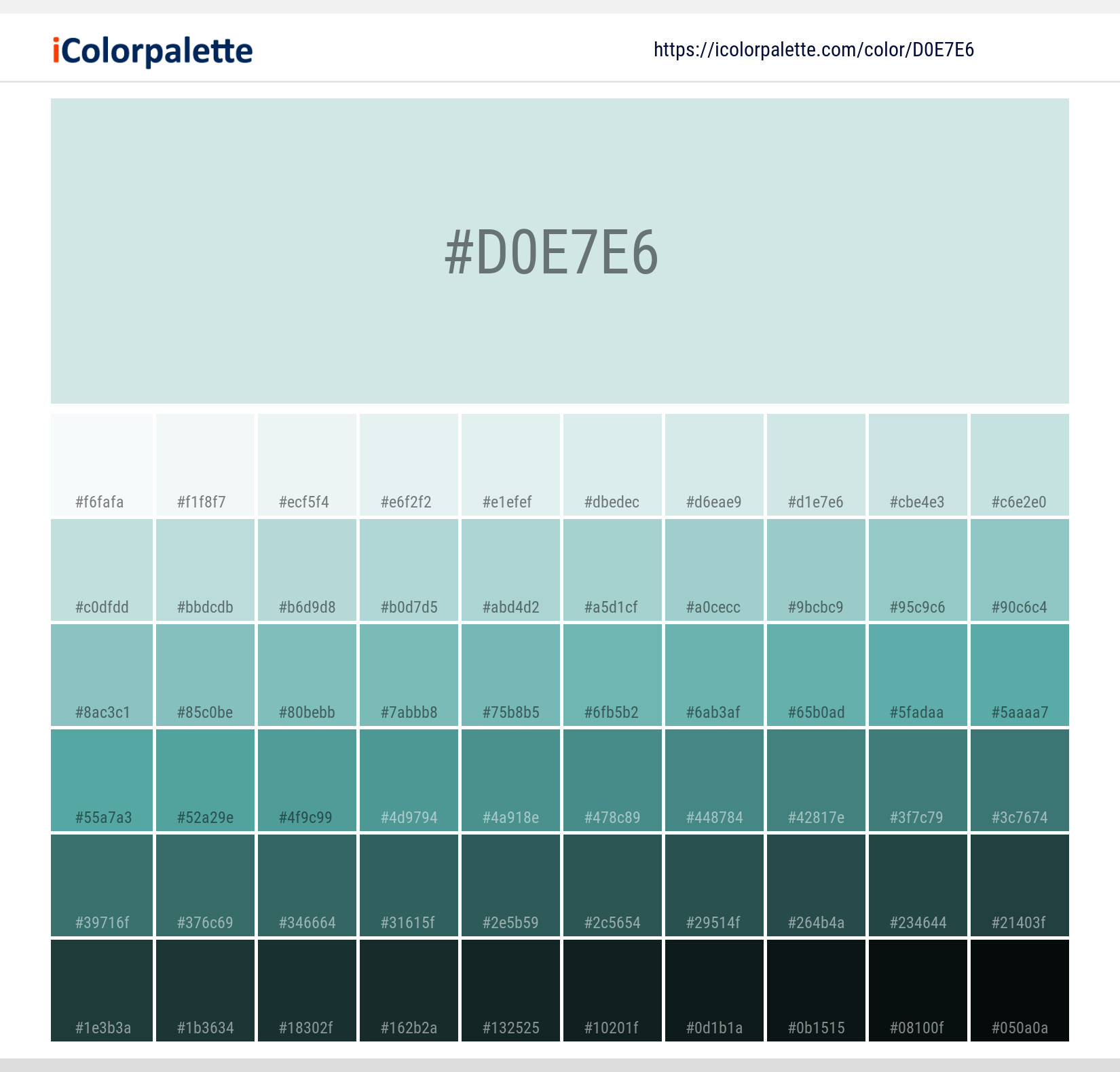 Pantone 12-4604 Tpx Skylight Color | Hex color Code #d0e7e6 information ...