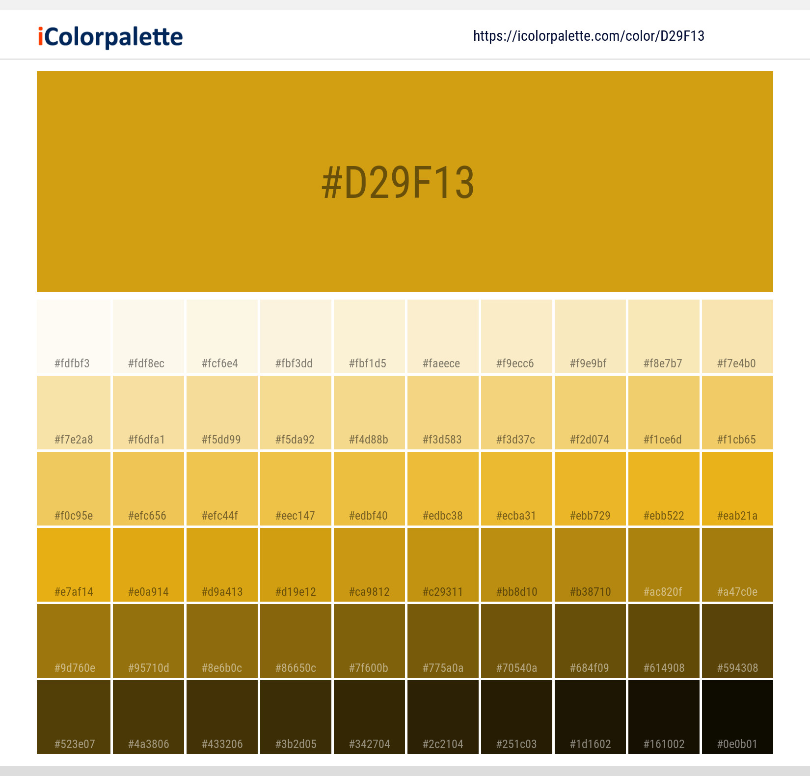 Hex Color #d29f13 | Pantone PANTONE 7555 C | Hsl | Rgb