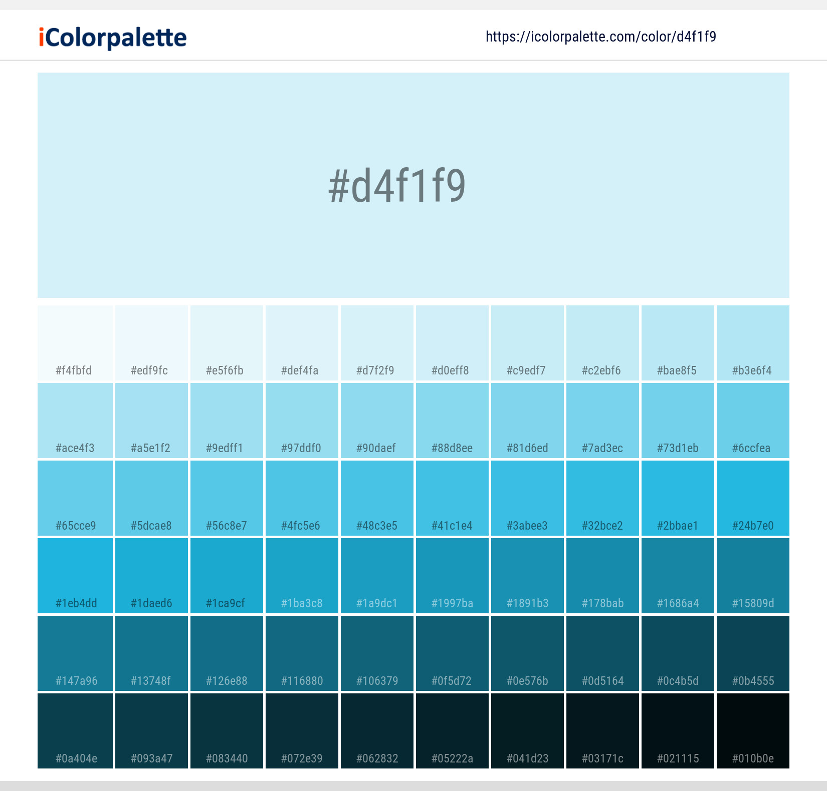 Water information | Hsl | Rgb | Pantone