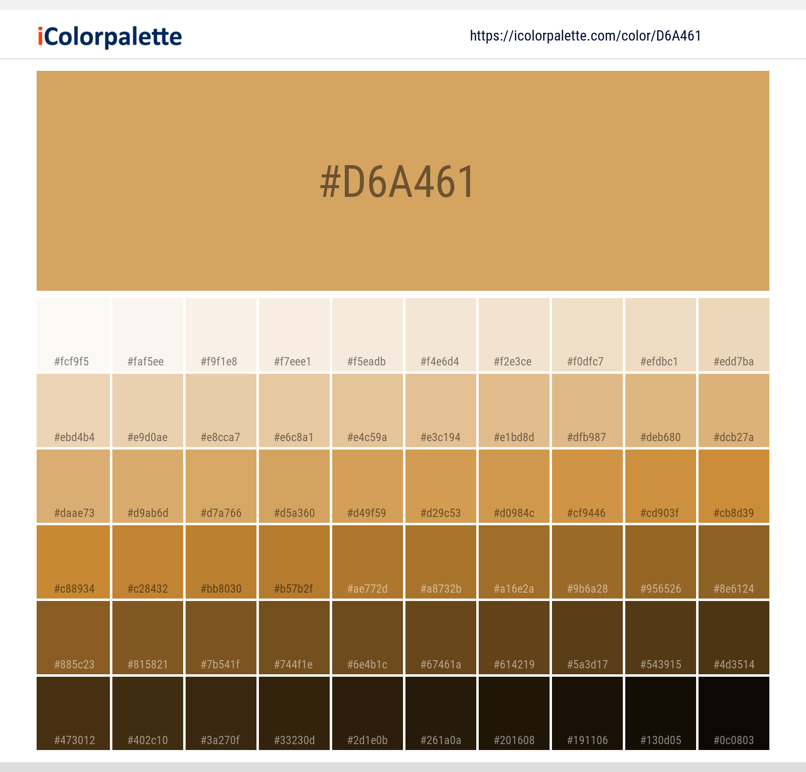 Pantone 7509 C Color | Hex color Code #D6A461 information | Hsl | Rgb ...