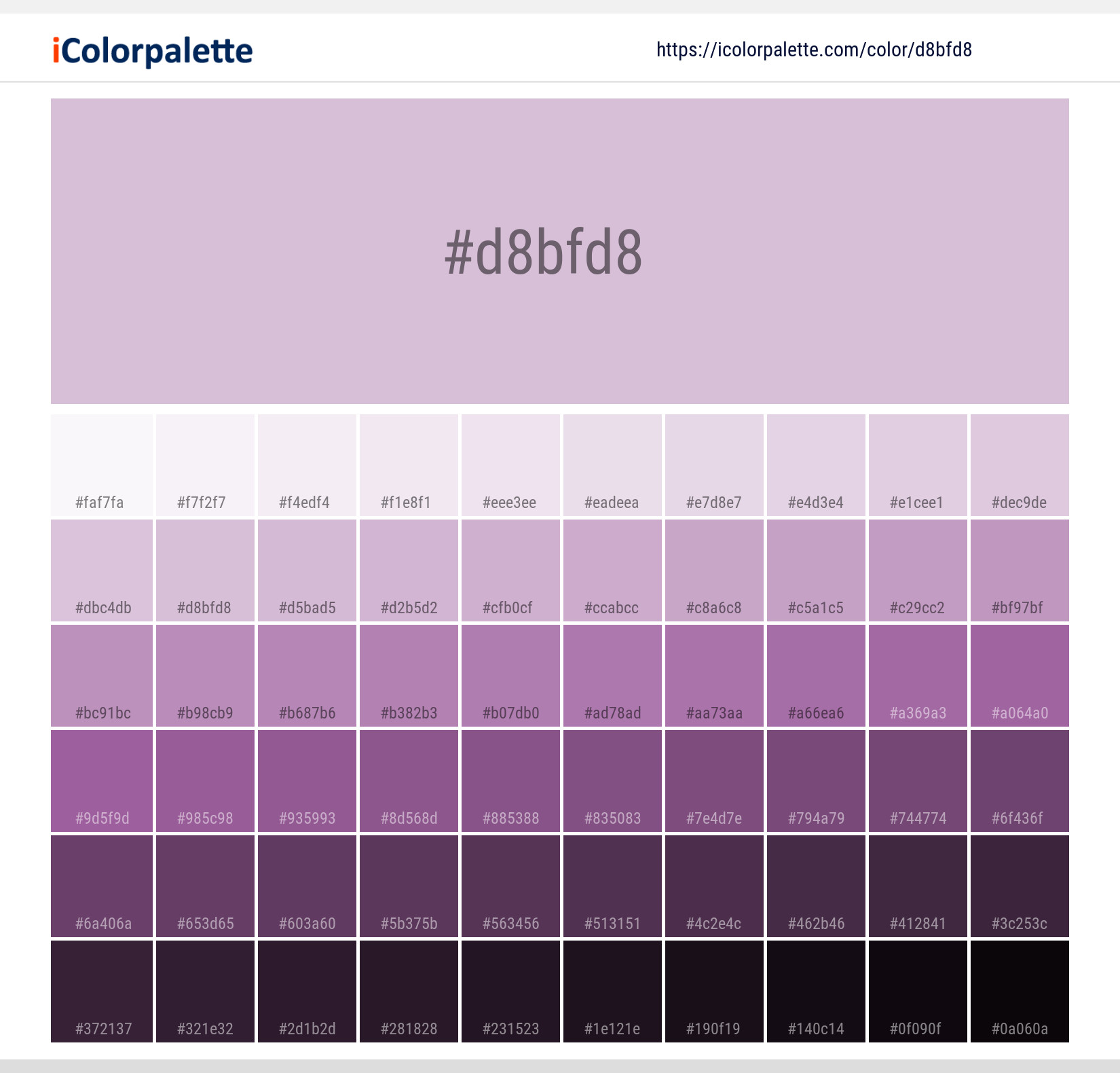 Thistle Color | d8bfd8 information | Hsl | Rgb | Pantone