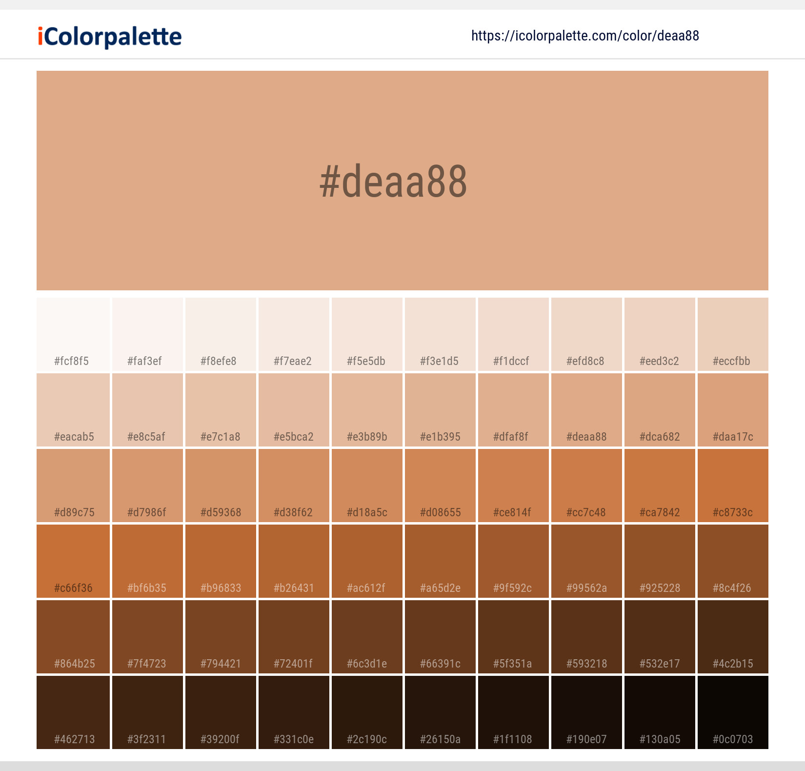 Tumbleweed Color | deaa88 information | Hsl | Rgb | Pantone
