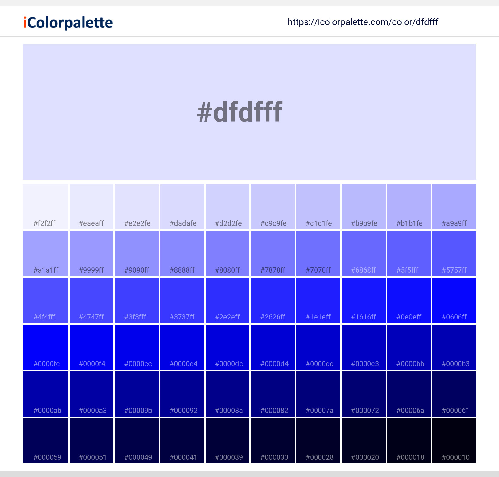 Stoic White (similar) Color | dfdfff information | Hsl | Rgb | Pantone