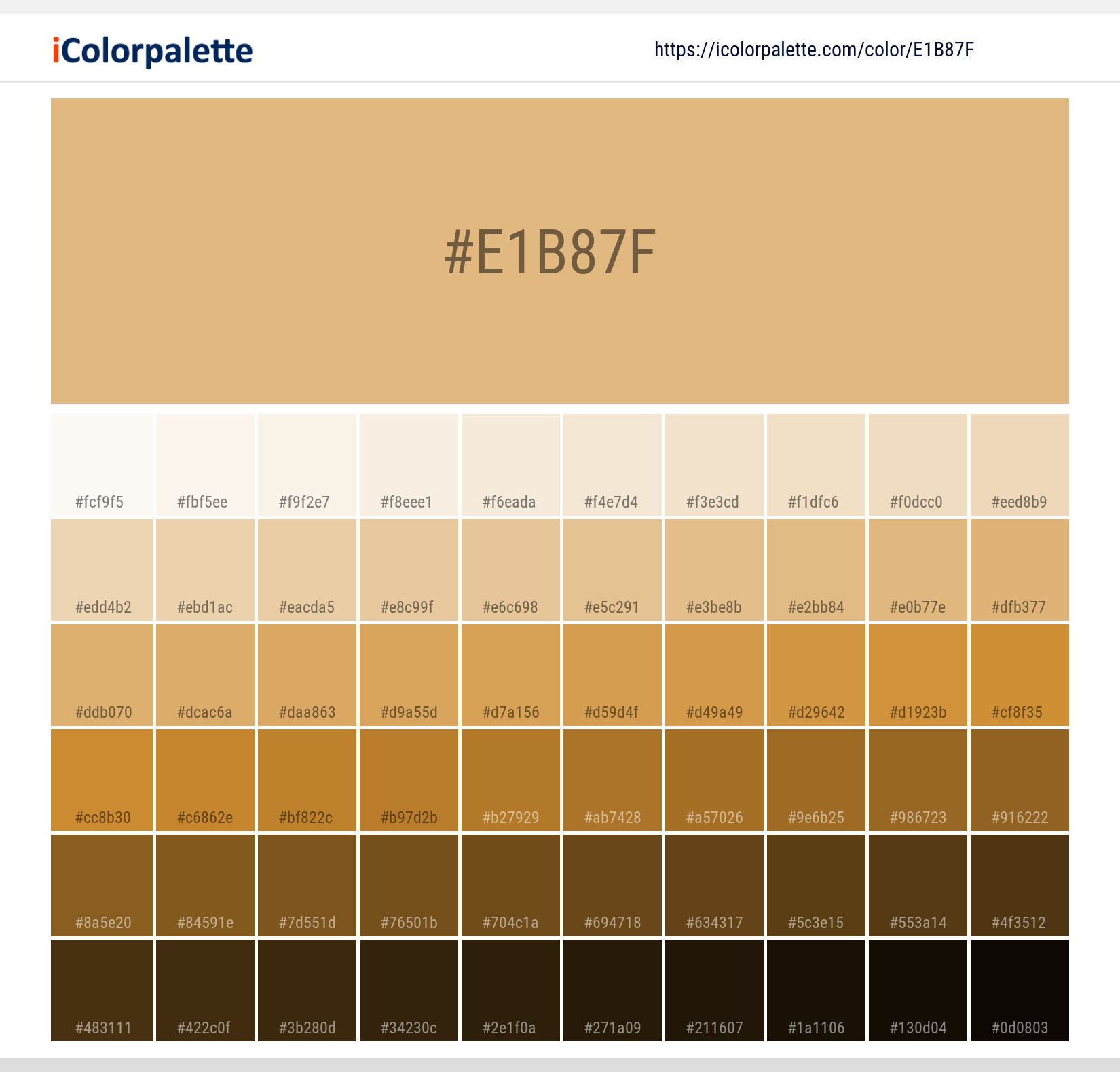 Hex Color #e1b87f | Printing Match PANTONE 7508 C | Color conversion ...