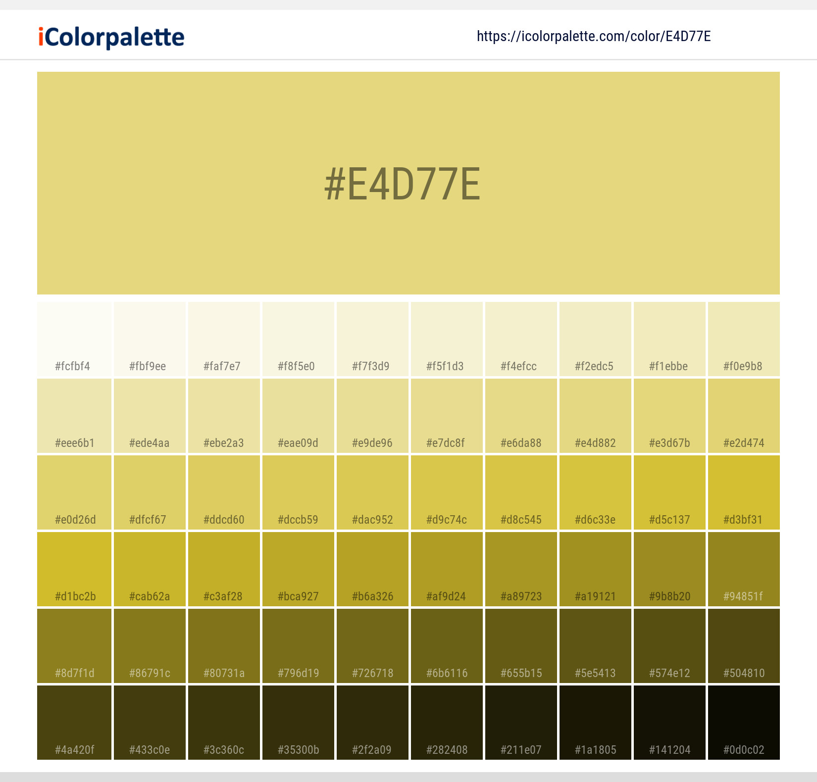 Hex Color #e4d77e information | Hsl | Rgb | Pantone