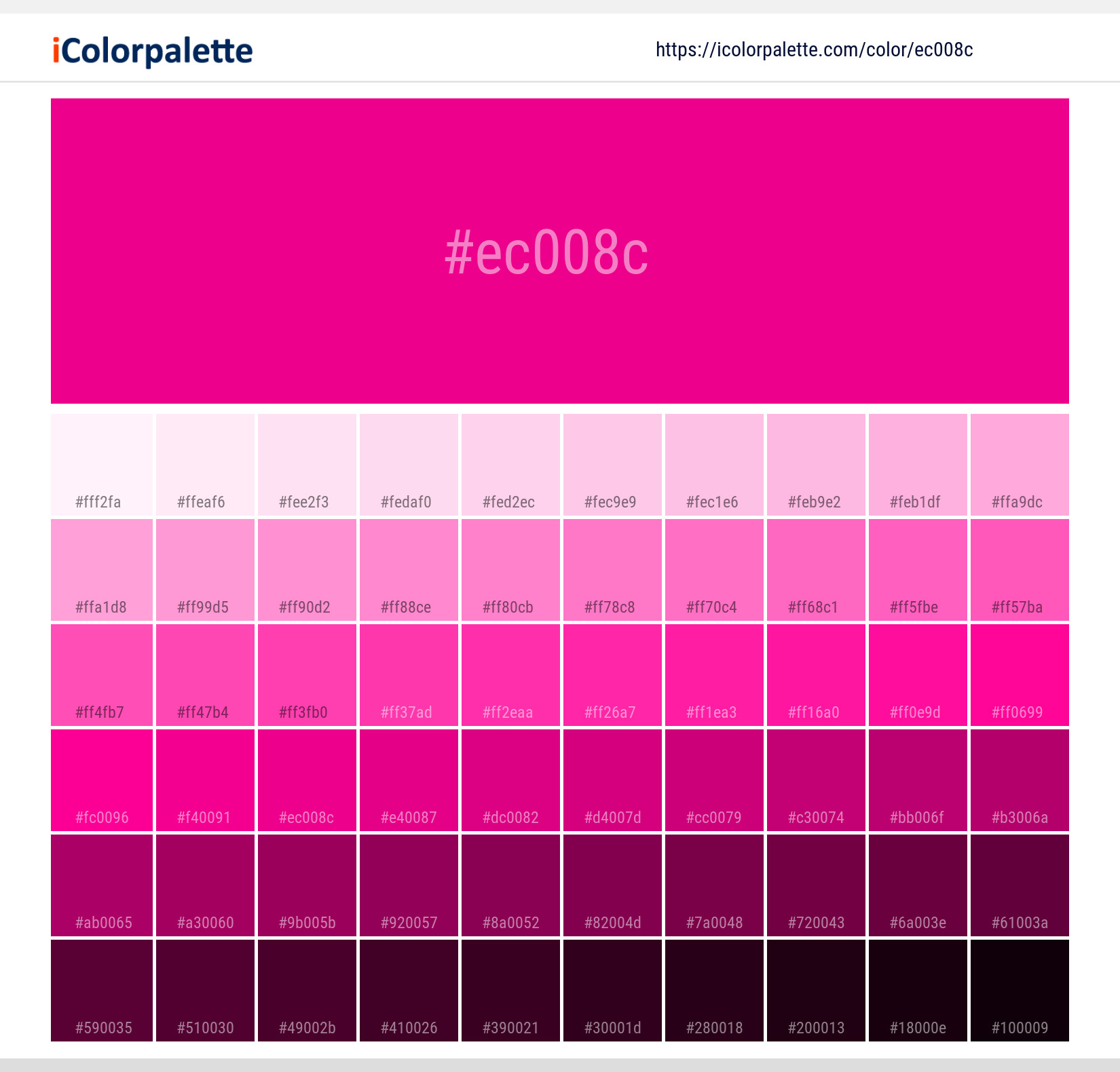 Pantone Process Magenta Up Color Hex Color Code ec008c Information 