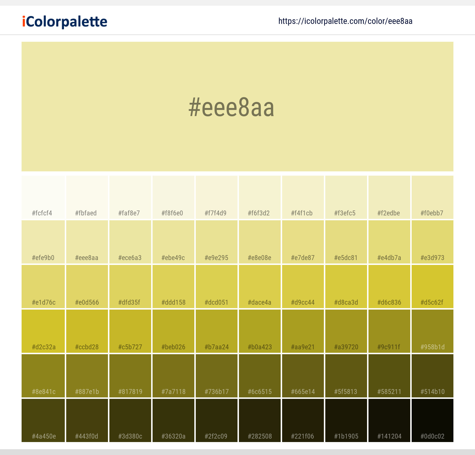 Pale Goldenrod Color | eee8aa information | Hsl | Rgb | Pantone