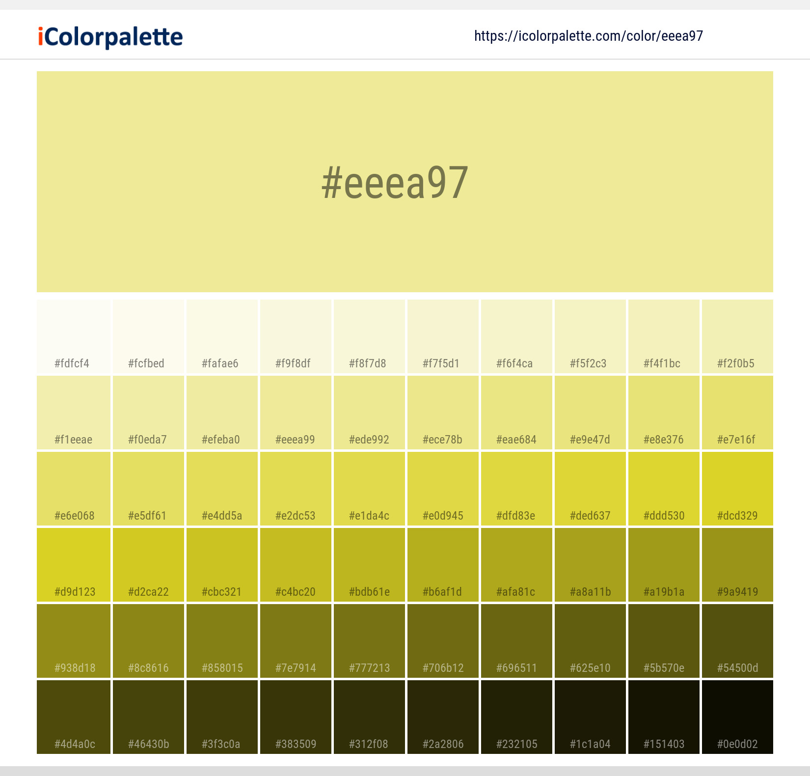 Pantone 11-0620 Tcx Elfin Yellow Color | Hex color Code #eeea97 ...