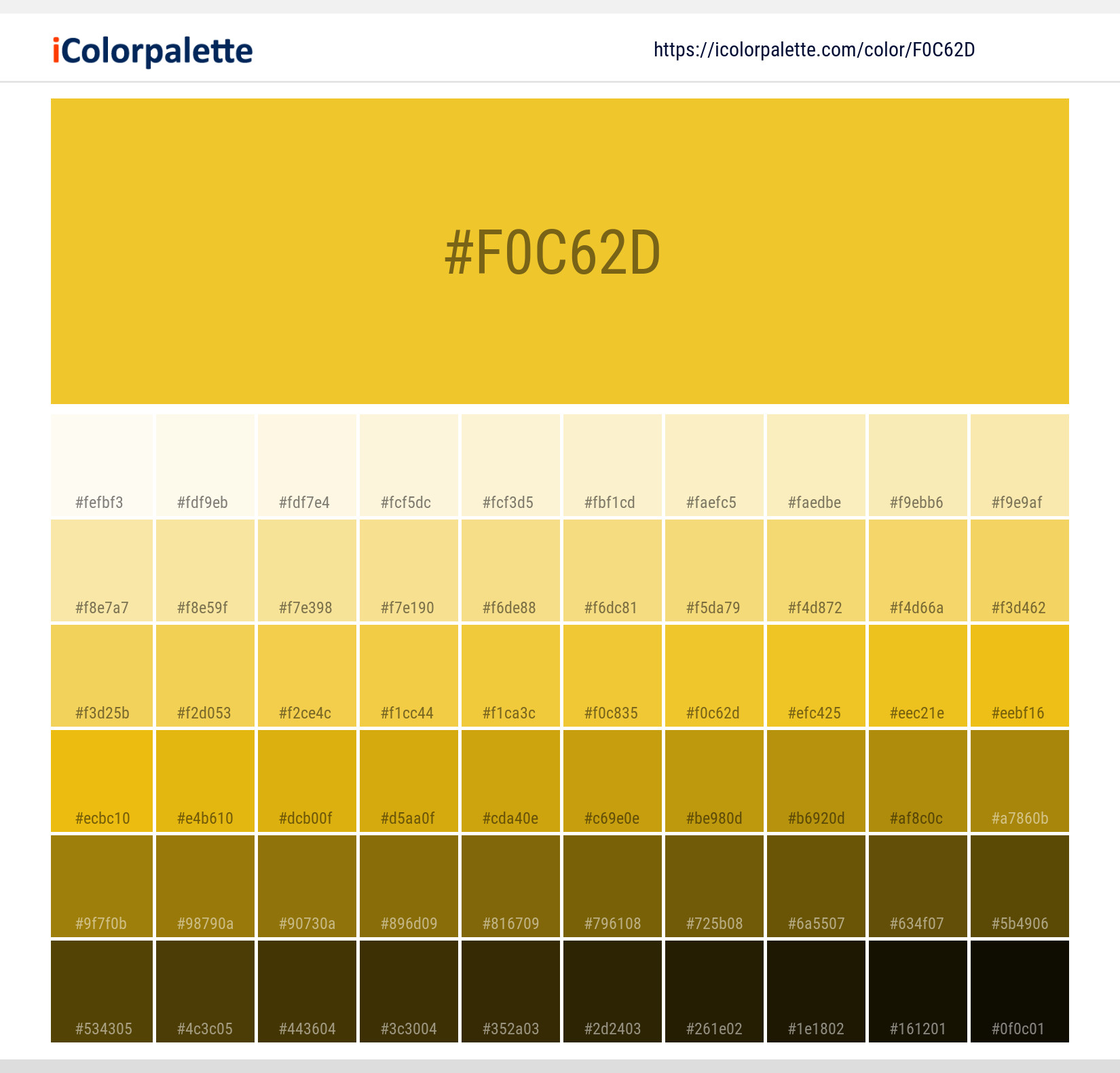Pantone 13-0752 Tpg Lemon Color | Hex color Code #F0C62D information ...