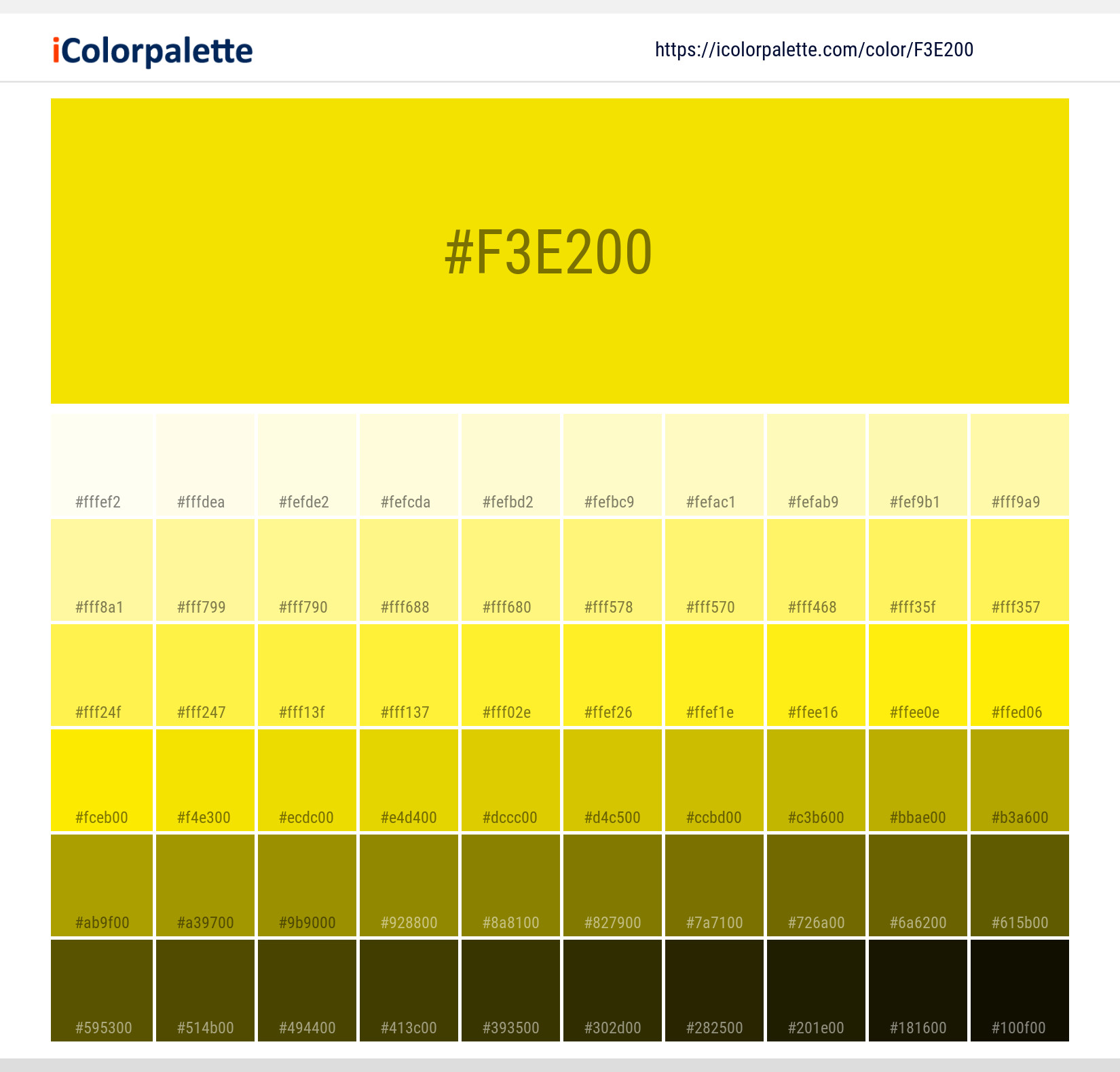 Banana Propaganda (similar) Color | f3e200 information | Hsl | Rgb ...