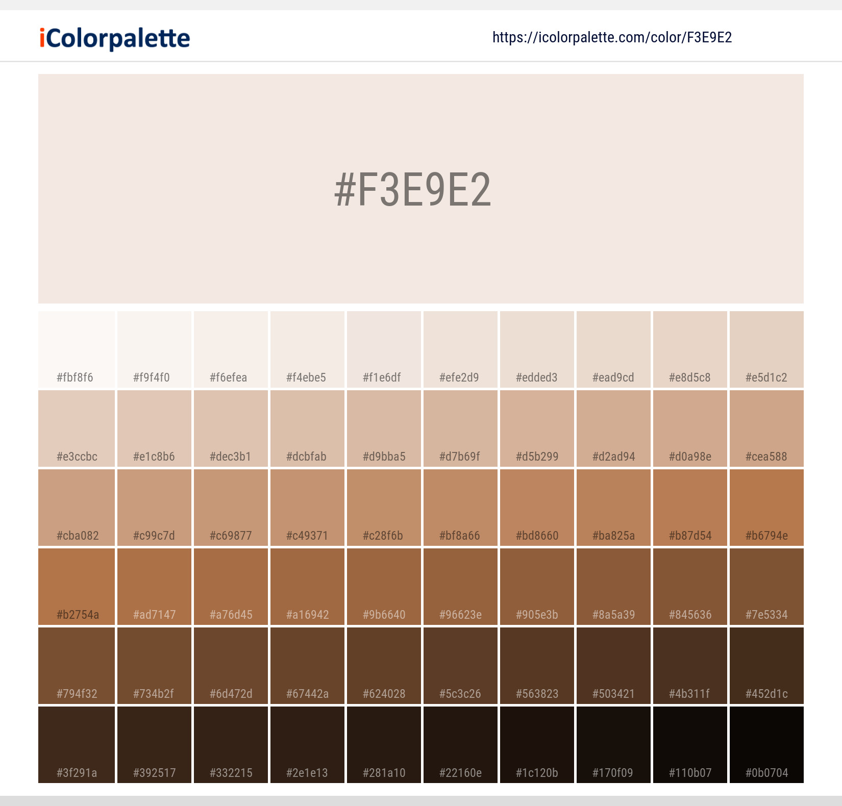 Pantone 9244 C Color | Hex color Code #F3E9E2 information | Hsl | Rgb ...