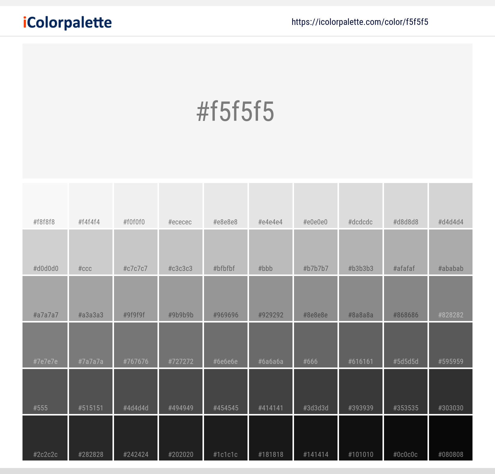 White Smoke Color | f5f5f5 information | Hsl | Rgb | Pantone