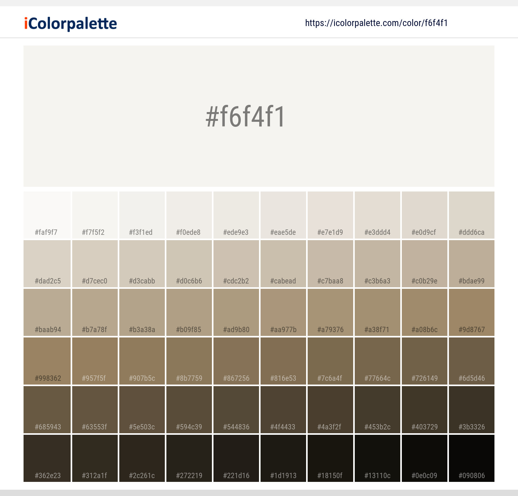 White Chalk Color | f6f4f1 information | Hsl | Rgb | Pantone