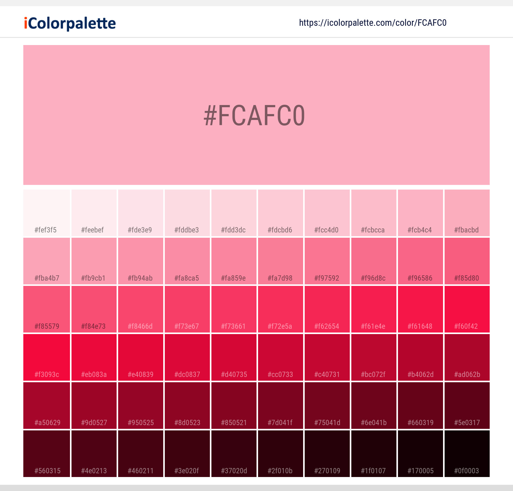 Pantone 1767 C Color Hex Color Code FCAFC0 Information Hsl Rgb 