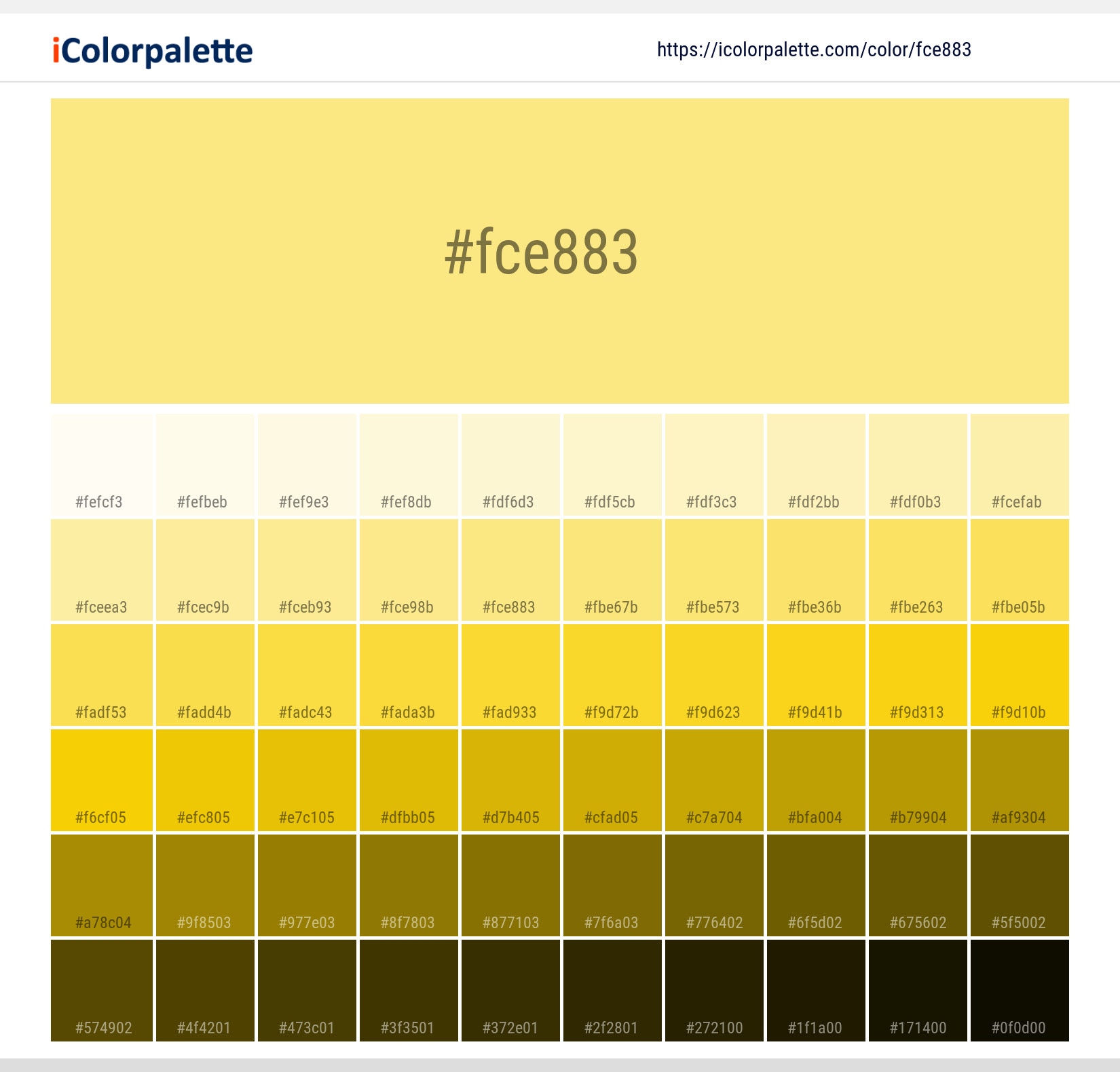 Sandworm Color | fce883 information | Hsl | Rgb | Pantone