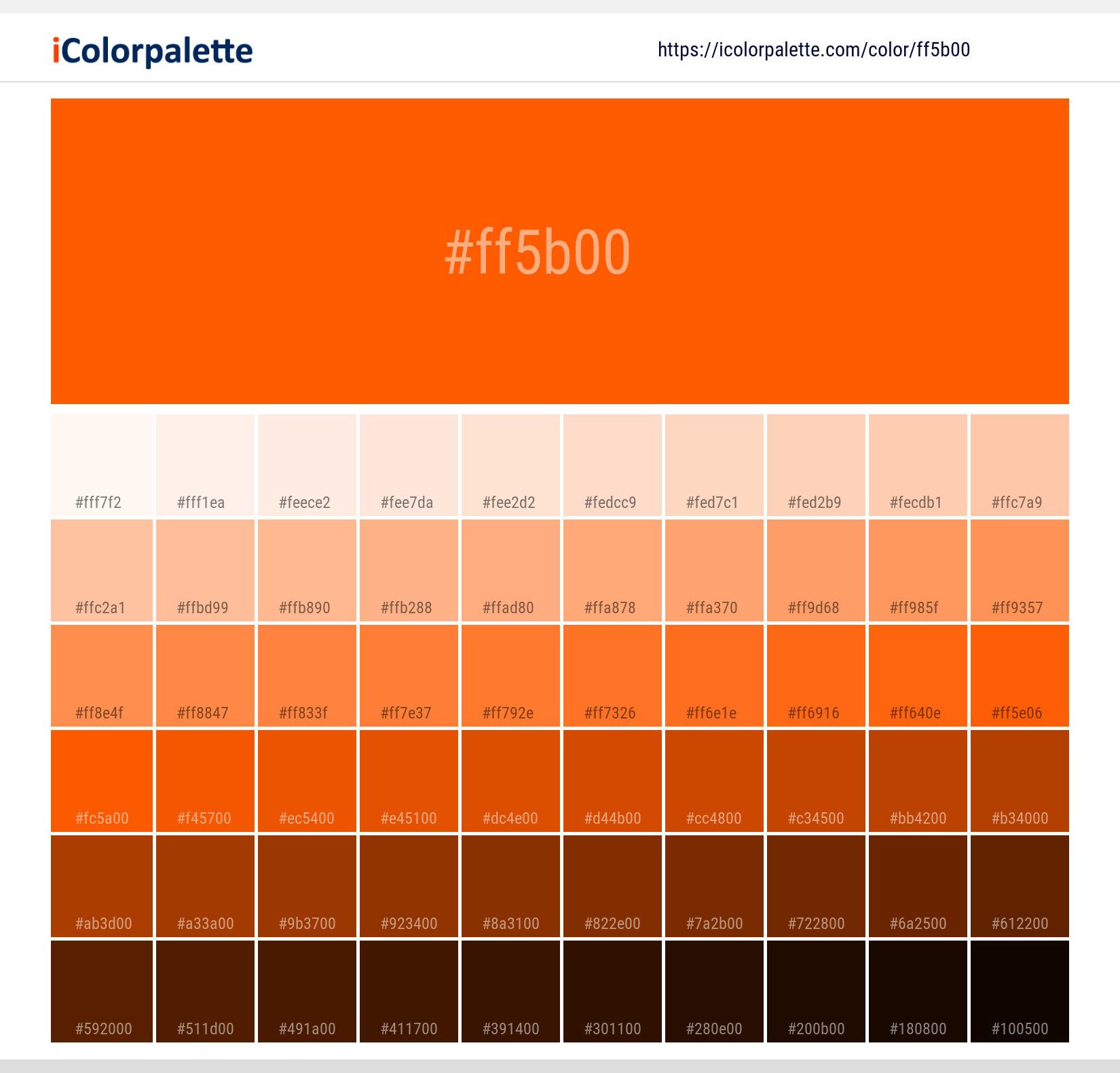 Maximum Orange Color | ff5b00 information | Hsl | Rgb | Pantone