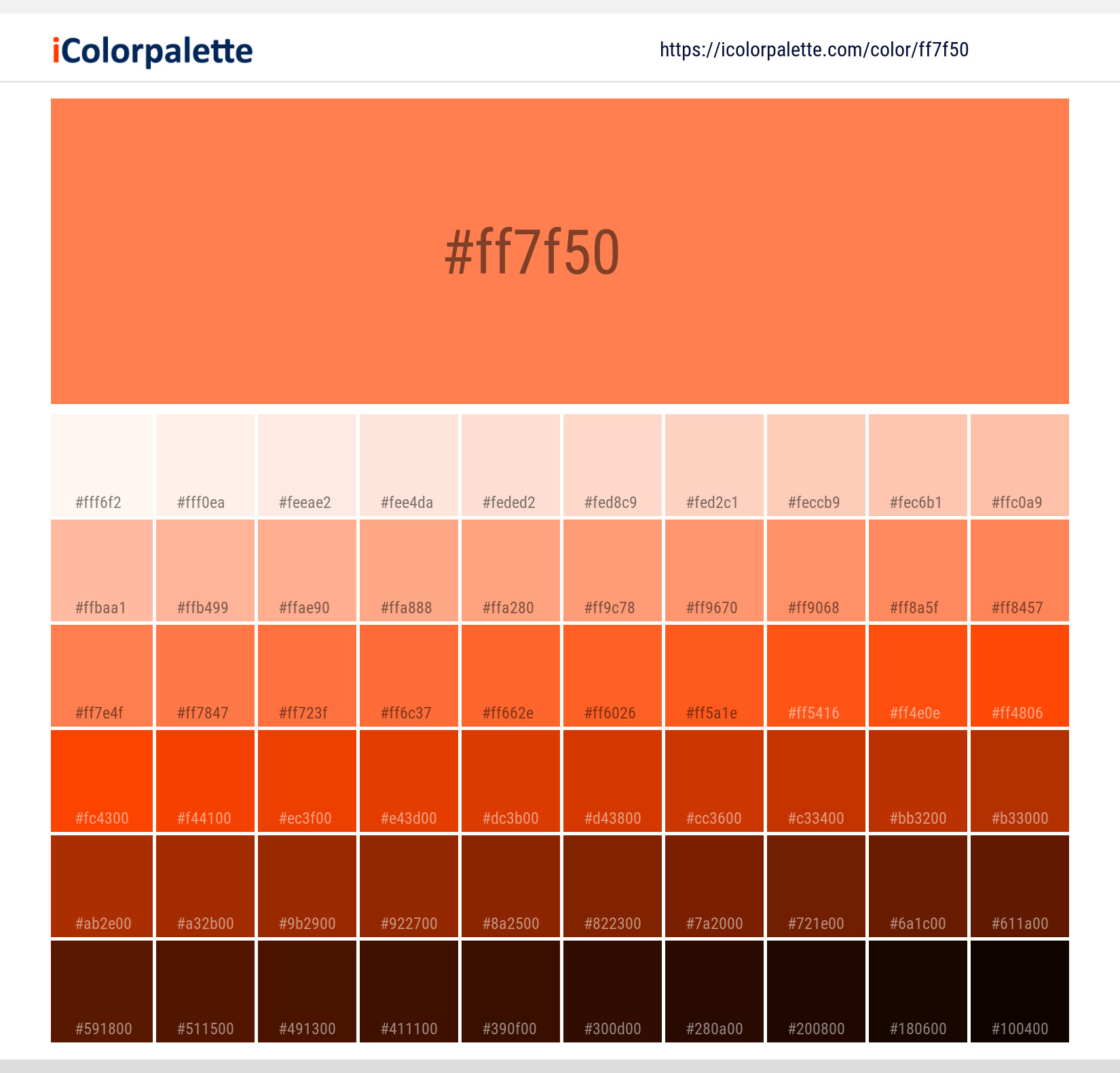 Coral Color | ff7f50 information | Hsl | Rgb | Pantone