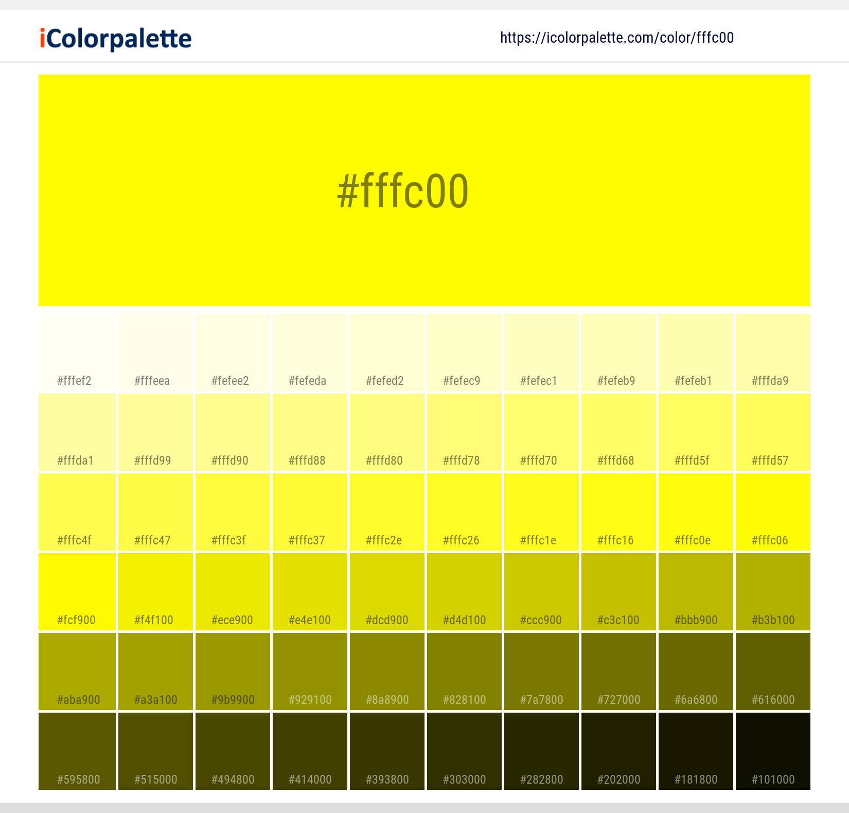 Electric Yellow information | Hsl | Rgb | Pantone